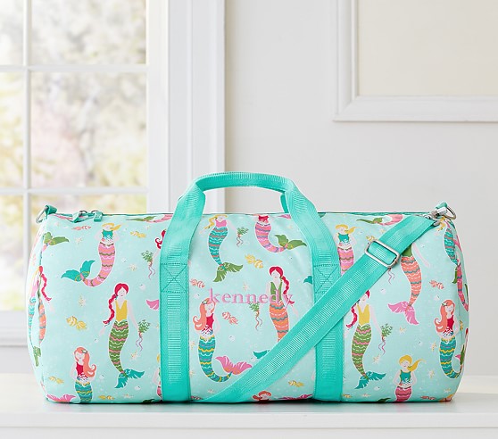 Aqua Mermaid Duffle Bag | Pottery Barn Kids
