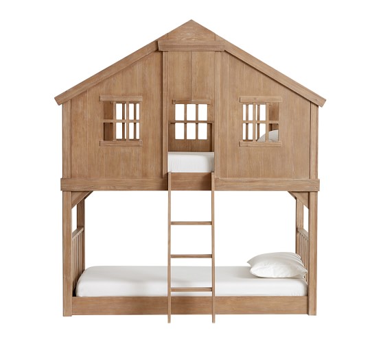 Tree House Twin-over-Twin Bunk Bed | Pottery Barn Kids