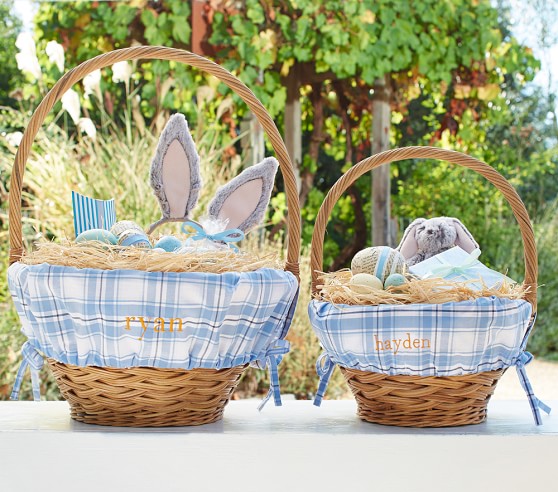 Plaid Easter Basket Liners | Pottery Barn Kids