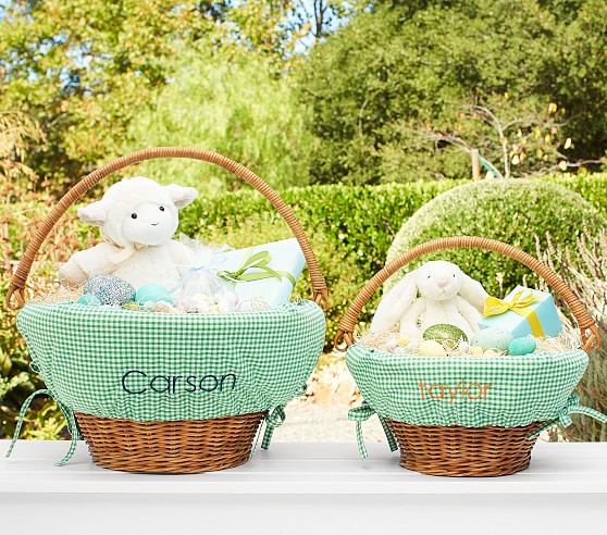 Gingham Easter Basket Liners | Pottery Barn Kids