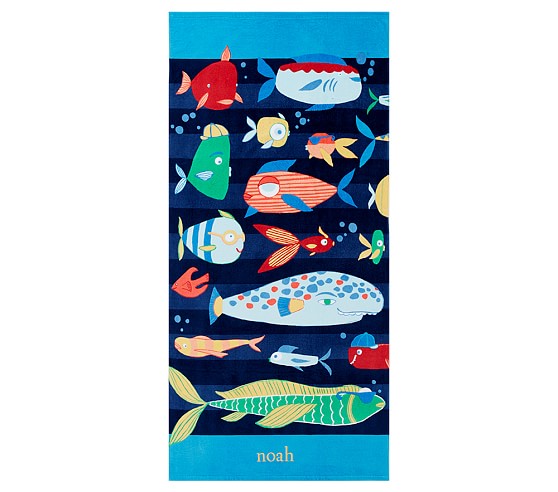 Funny Fish Beach Towel | Pottery Barn Kids