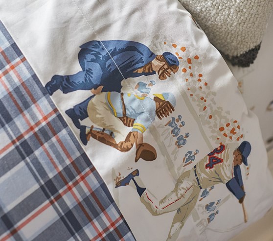 Organic Vintage Baseball Sheet Set | Pottery Barn Kids