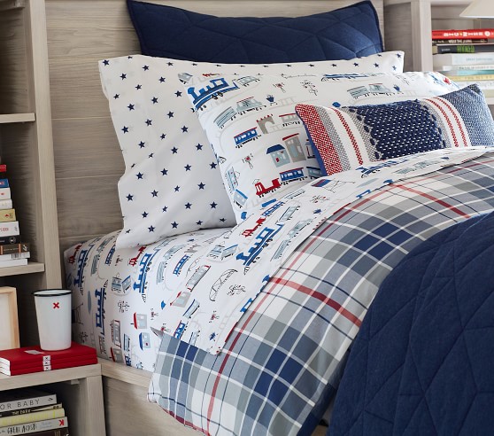 Organic Train Sheet Set | Pottery Barn Kids