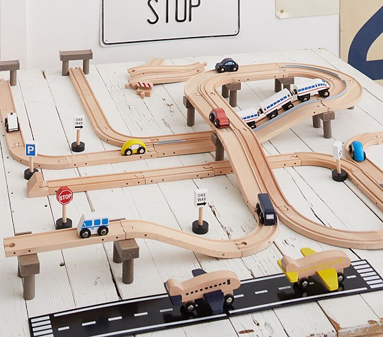 Wooden Play City Train Track Set | Pottery Barn Kids