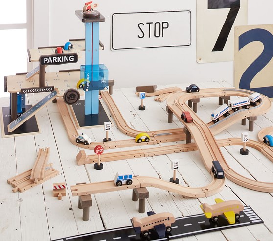 Wooden Play City Train Track Set | Pottery Barn Kids