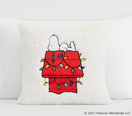 Holiday Snoopy® Pillow | Pottery Barn Kids