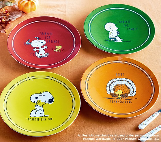 Peanuts® Thanksgiving Plates | Pottery Barn Kids