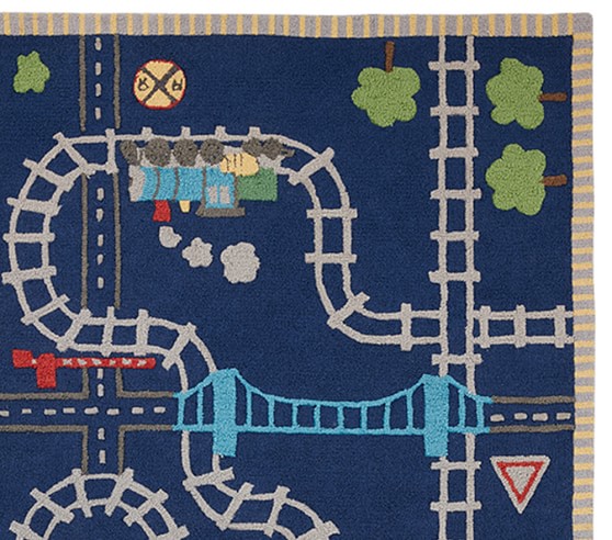 Train Tracks Play Rug | Pottery Barn Kids