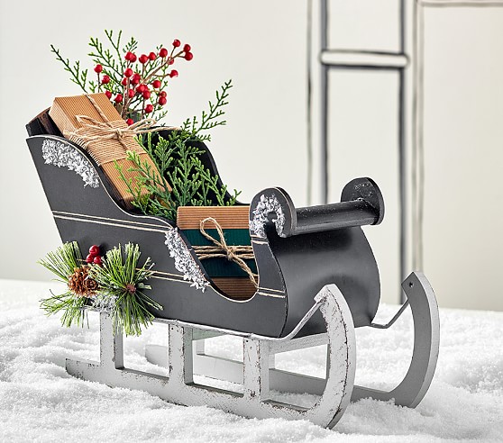Wooden Sleigh Decor | Pottery Barn Kids