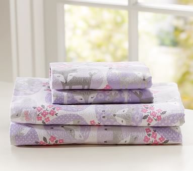 Friendly Fox Flannel Sheeting | Pottery Barn Kids