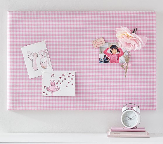 Pink Gingham Pin Board | Pottery Barn Kids