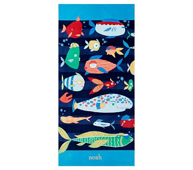 Funny Fish Beach Towel | Pottery Barn Kids