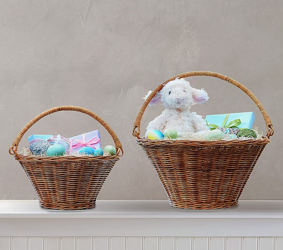 Natural Sabrina Collapsible Handle Easter Basket | Pottery Barn Kids