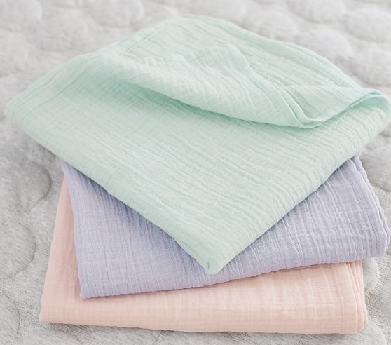 Solid Muslin Swaddle | Pottery Barn Kids