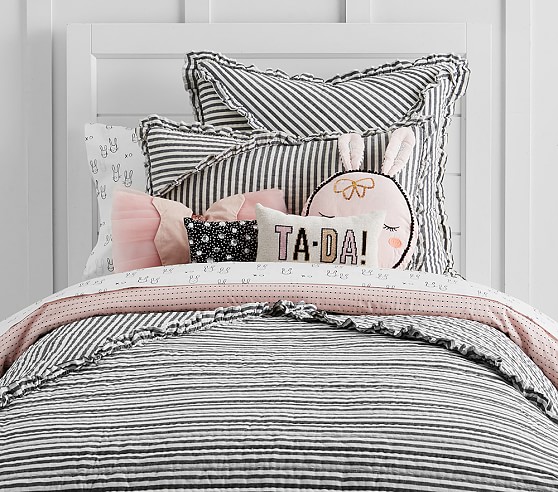 The Emily & Meritt Ruffle Stripe Quilt | Pottery Barn Kids