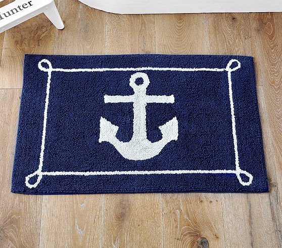 Nautical Anchor Bath Mat | Pottery Barn Kids