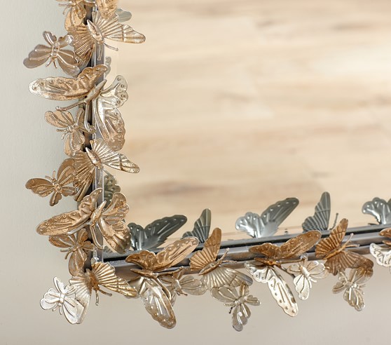 Monique Lhuillier Butterfly Rectangle Mirror | Pottery Barn Kids