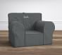 Oversized Charcoal Twill Anywhere Chair® | Pottery Barn Kids