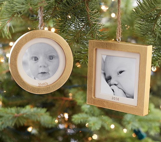 Gold Leaf Frame Ornaments | Pottery Barn Kids