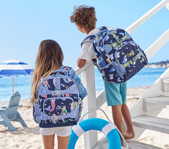 Mackenzie Navy Mermaid Backpack | Pottery Barn Kids