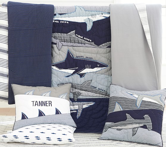 Patchwork Shark Quilt | Pottery Barn Kids