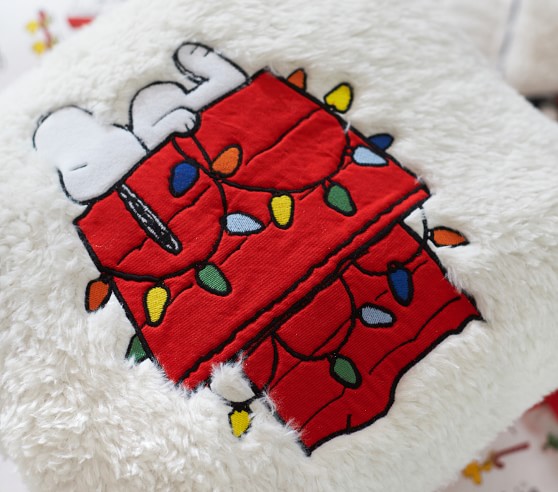 Holiday Snoopy® Pillow | Pottery Barn Kids