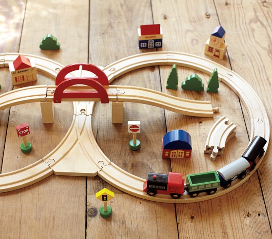 Wooden Train Set | Pottery Barn Kids