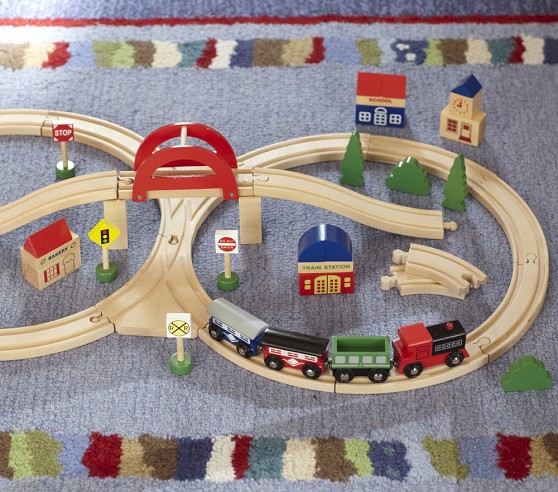 Wooden Train Set | Pottery Barn Kids