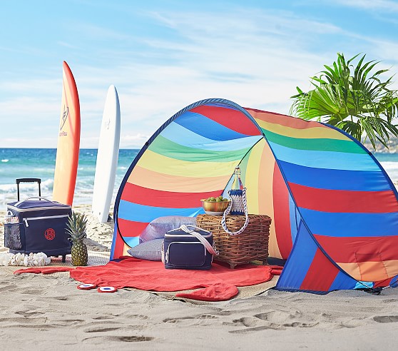 Large Rainbow Stripe Pop Up Tent | Pottery Barn Kids