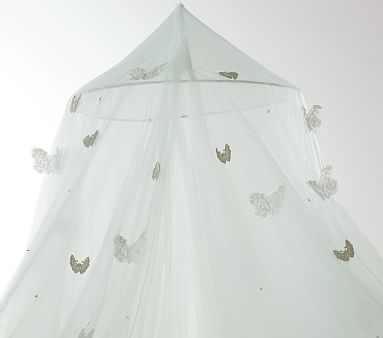 Monique Lhuillier Seafoam Butterfly Canopy | Pottery Barn Kids