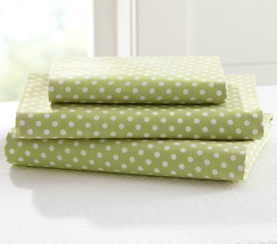 Organic Mini Dot Sheet Set | Pottery Barn Kids