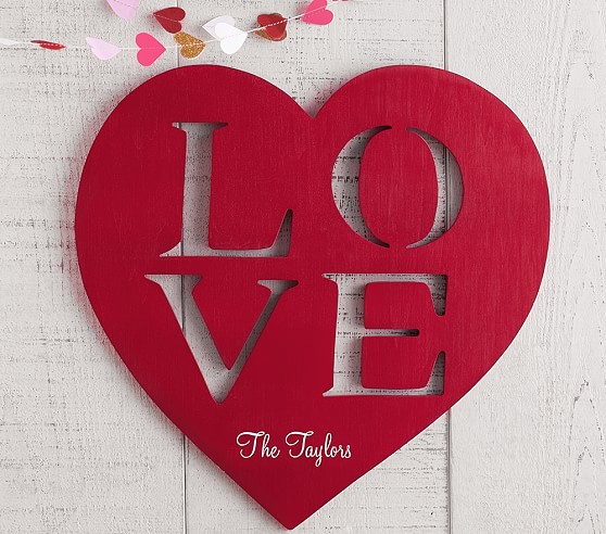 Personalized "LOVE" Cut Out Plaque | Pottery Barn Kids