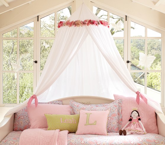 Fabric Flower Canopy | Pottery Barn Kids