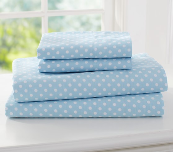 Organic Mini Dot Sheet Set | Pottery Barn Kids