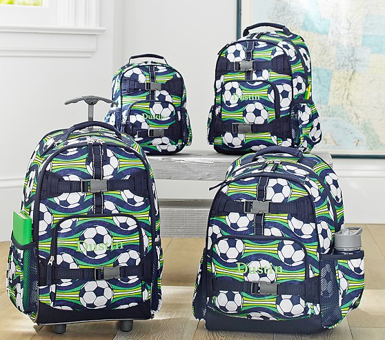 Mackenzie Navy Soccer Backpacks | Pottery Barn Kids