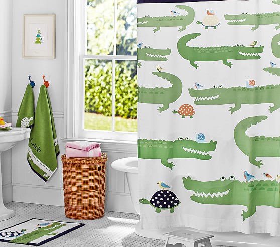 Alligator Shower Curtain | Pottery Barn Kids