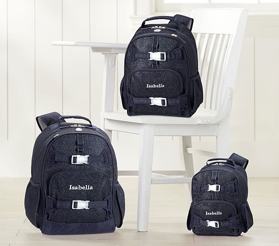 Mackenzie Navy Glitter Backpacks | Pottery Barn Kids
