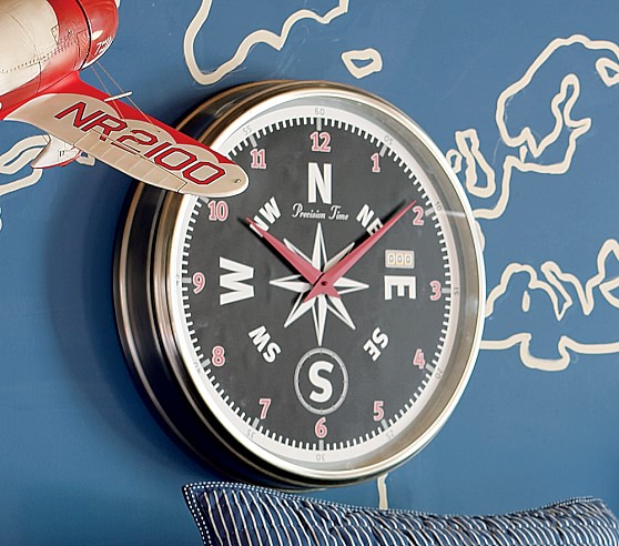 Compass Clock | Pottery Barn Kids