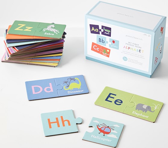 Alphabet & Numbers Puzzle Cards | Pottery Barn Kids