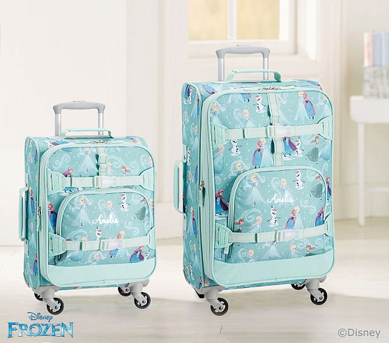Mackenzie Aqua Disney Frozen Luggage | Pottery Barn Kids