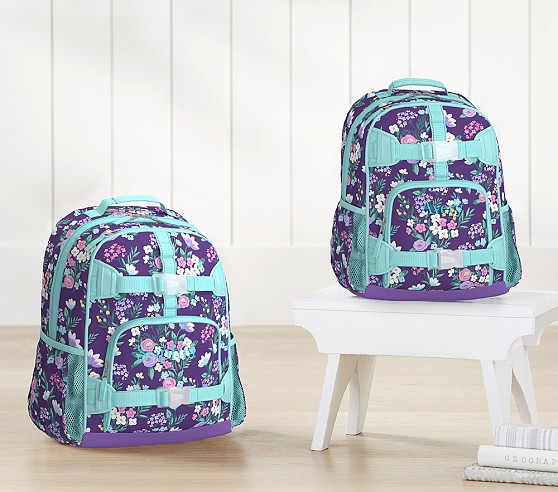Mackenzie Purple Flower Bouquet Backpack | Pottery Barn Kids