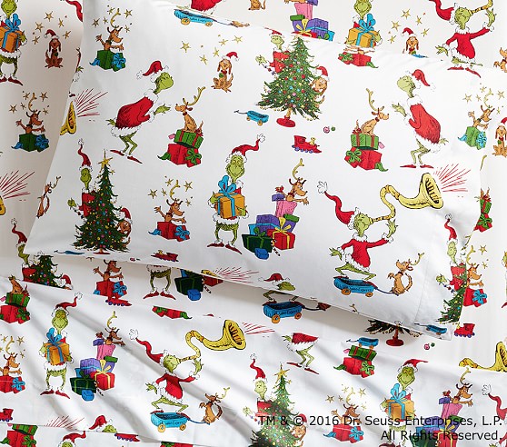 Dr. Seuss’s The Grinch & Max™ Sheet Set | Pottery Barn Kids