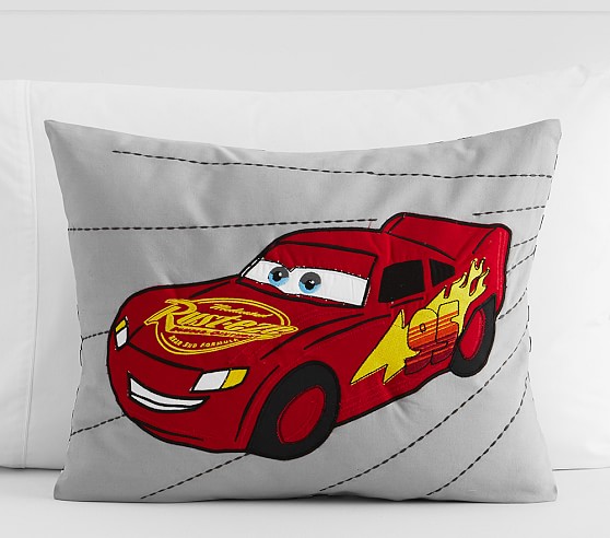 Disney•Pixar Cars Lightning McQueen Lumbar Decorative Pillow | Pottery ...