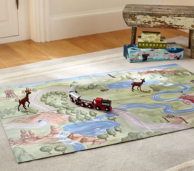 Reversible Train Mat | Pottery Barn Kids