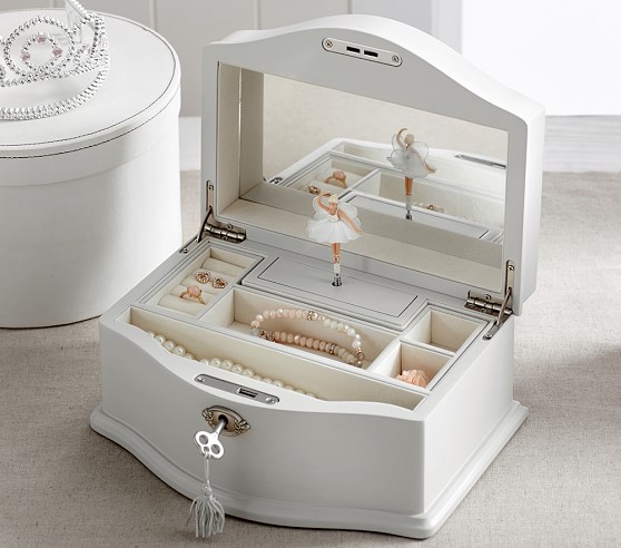 Abigail Kids Jewelry Box Collection - Gray | Pottery Barn Kids