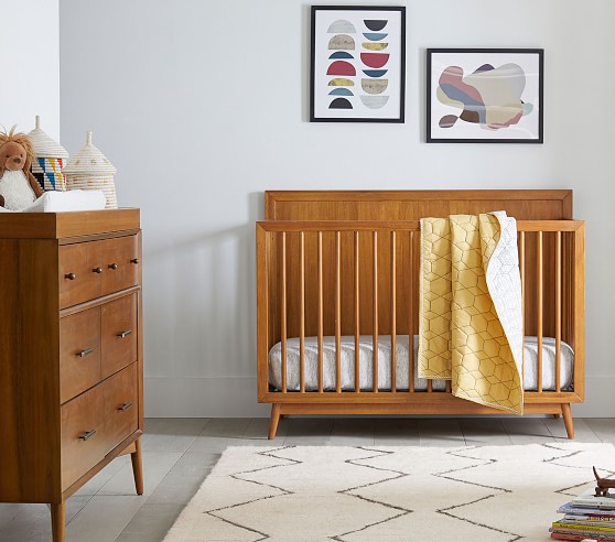 Mid Century Modern Convertible Crib | Pottery Barn Kids
