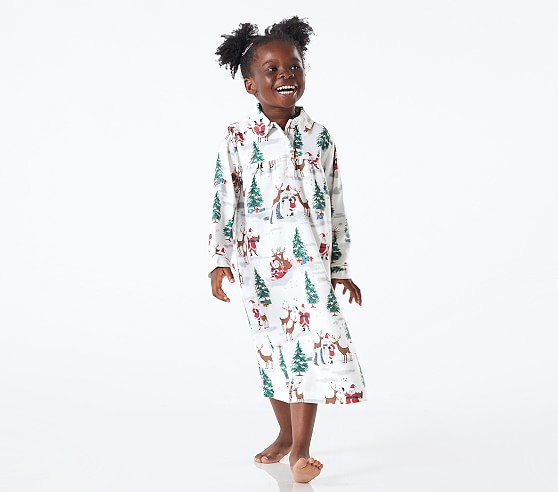 Santa Girls Christmas Nightgown | Pottery Barn Kids