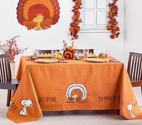 Peanuts® Thanksgiving Tablecloth | Kids Table Decor | Pottery Barn Kids